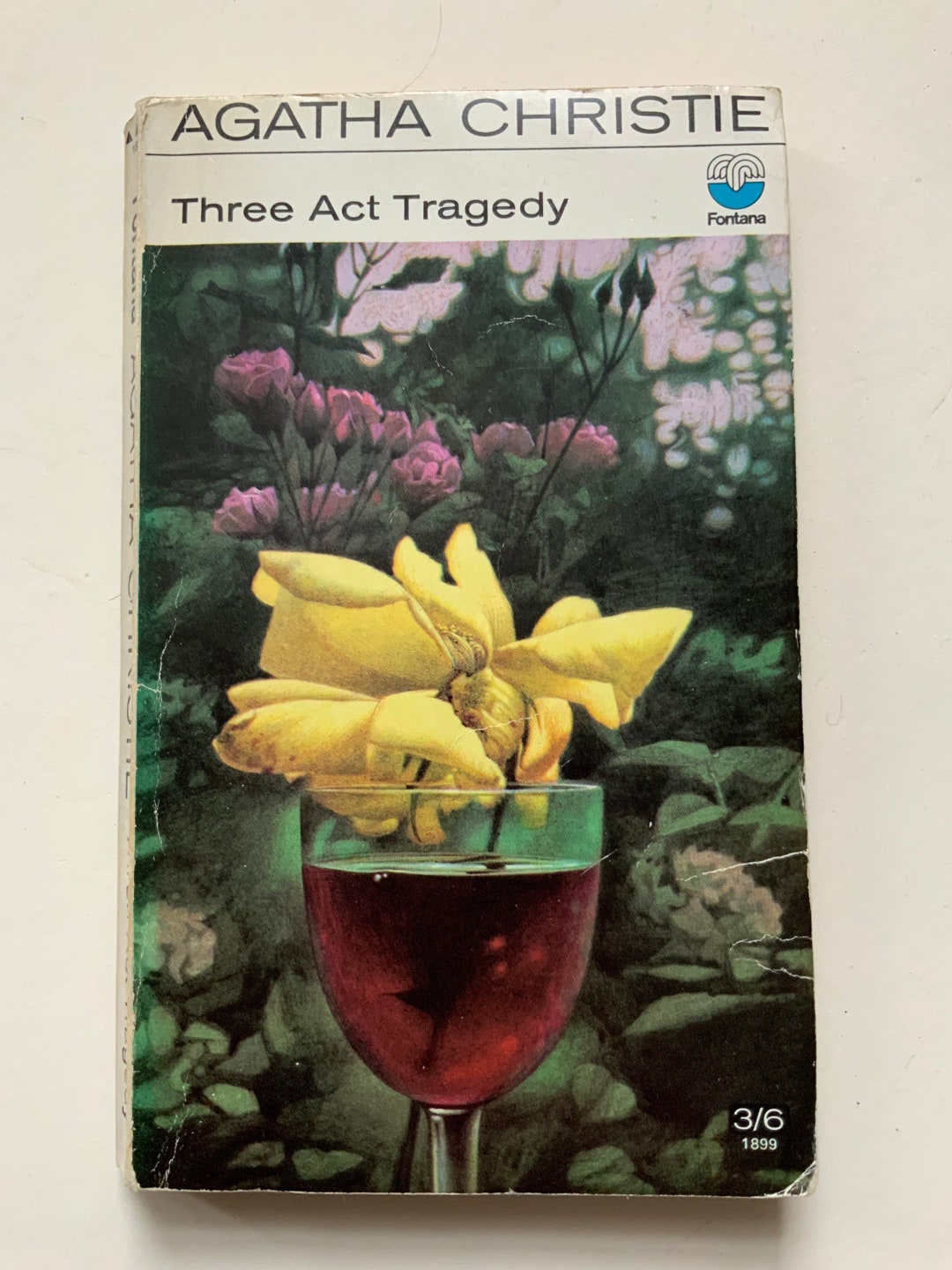 Three Act Tragedy by Agatha Christie Vintage Book Thriller 60s Mid Century Chic Hercule Poirot ...