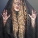 Antique Mourning Shawl - Gothic Bride - Steampunk - Halloween Costume ...