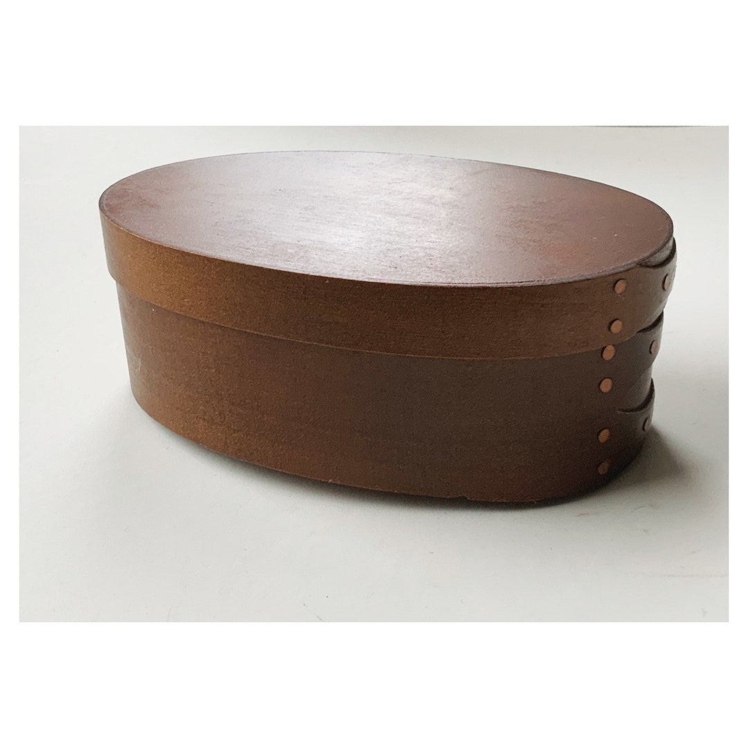 Vintage Shaker Style Box - Oval Box - Trinket Box - Wooden Box - Rustic ...