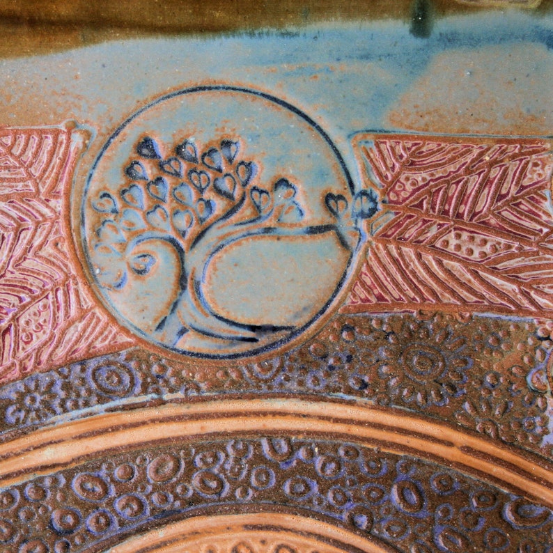 Tree of Life Platter Hand Made Stoneware Pottery - Etsy
