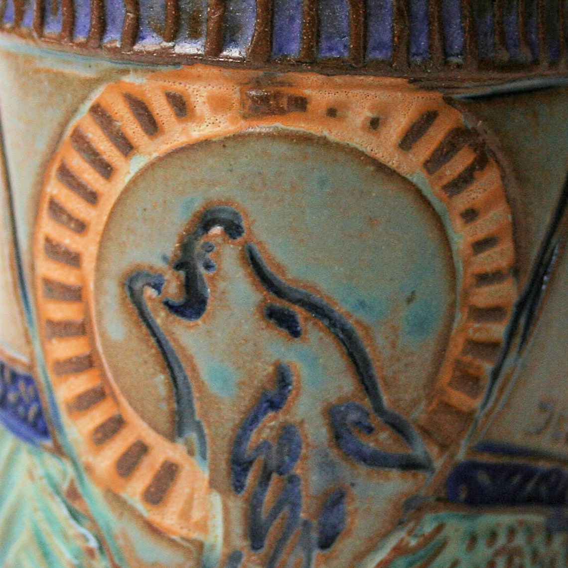 Handmade Wolf Pottery Mug: Artisan Stoneware Coffee Cup - Etsy