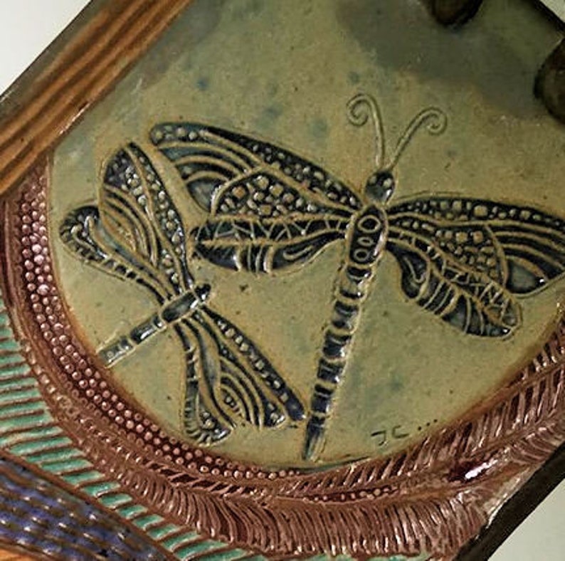 Dragonfly Platter Hand Made Pottery | Etsy