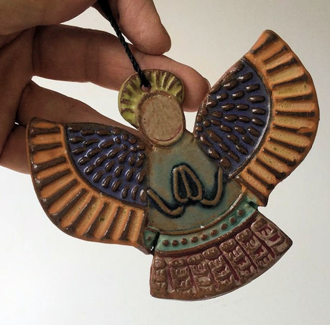 Angel Christmas Ornament Pottery Hand Made - Etsy