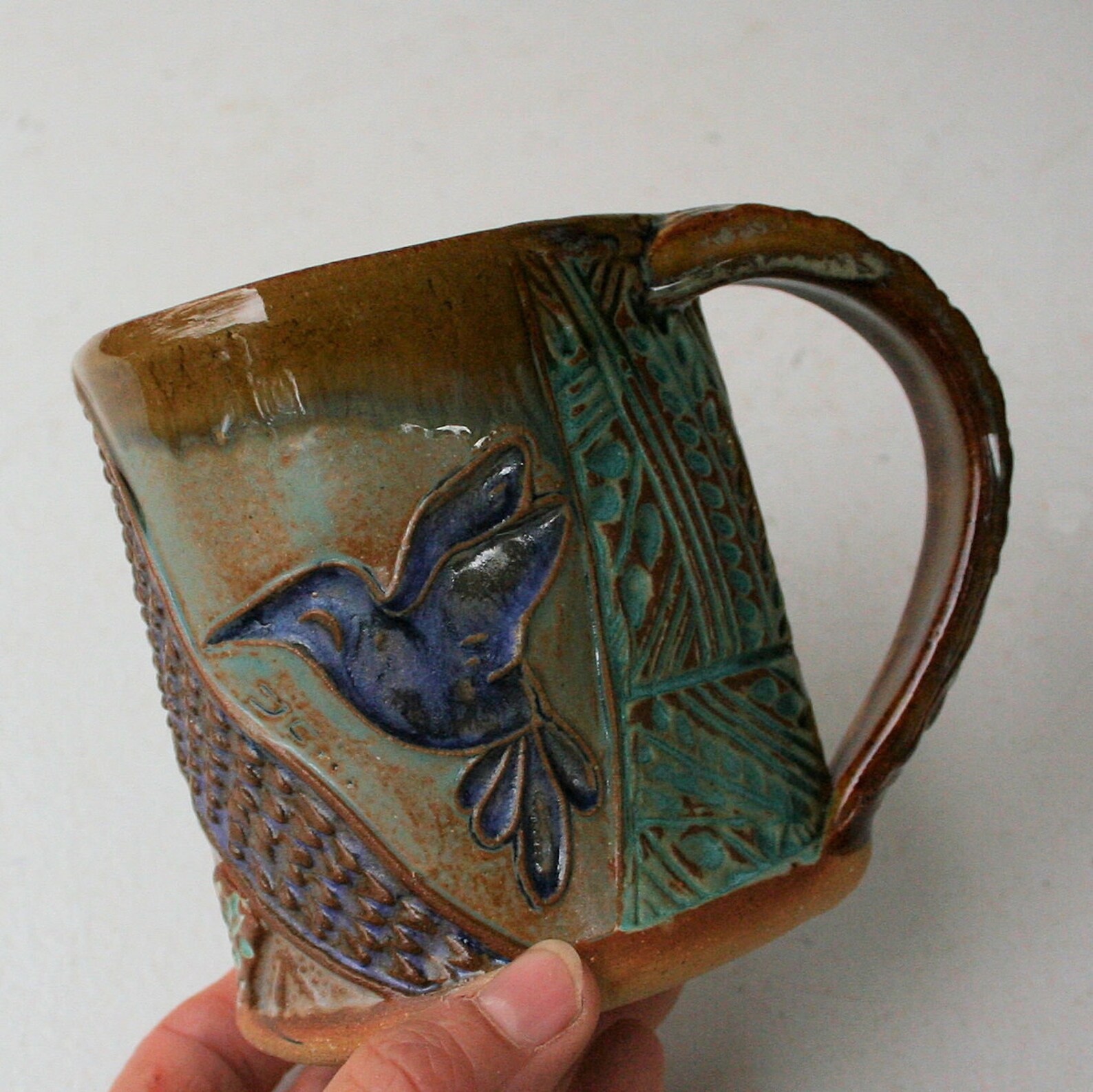 Hummingbird Pottery Mug Coffee Cup Handmade Functional - Etsy