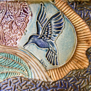 Hummingbird Platter Hand Made Stoneware Pottery - Etsy