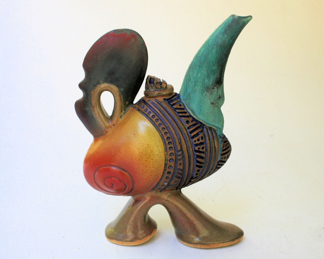 Tea Pot Pottery Abstract Design - Etsy