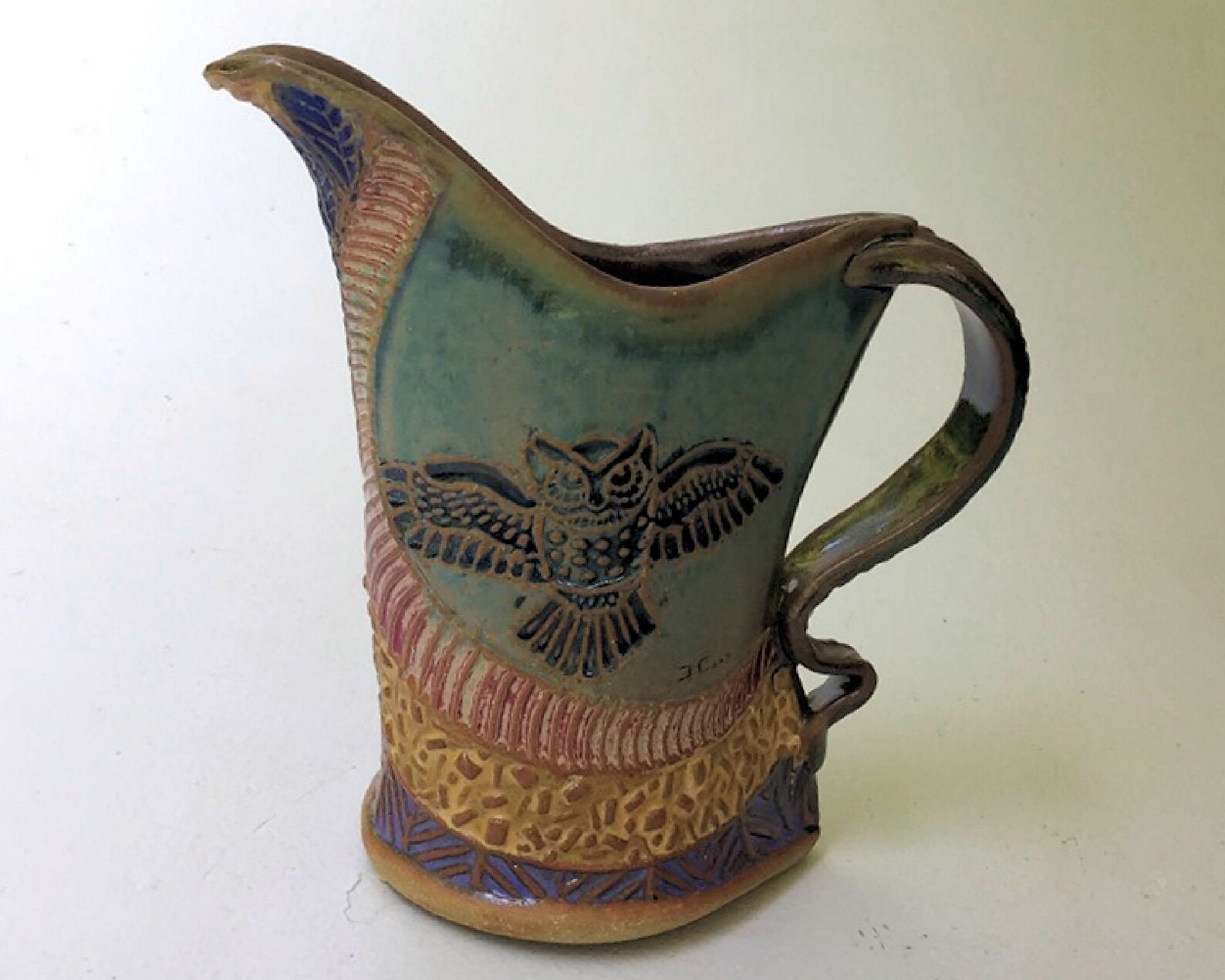 Hand-built Stoneware Owl Pitcher | Etsy