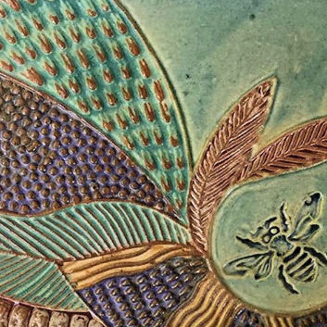 Bee Platter Hand Made Stoneware Pottery - Etsy
