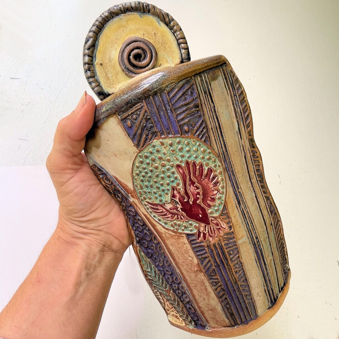 Robin Pottery Vessel With Lid - Handmade Ceramic Art - Etsy
