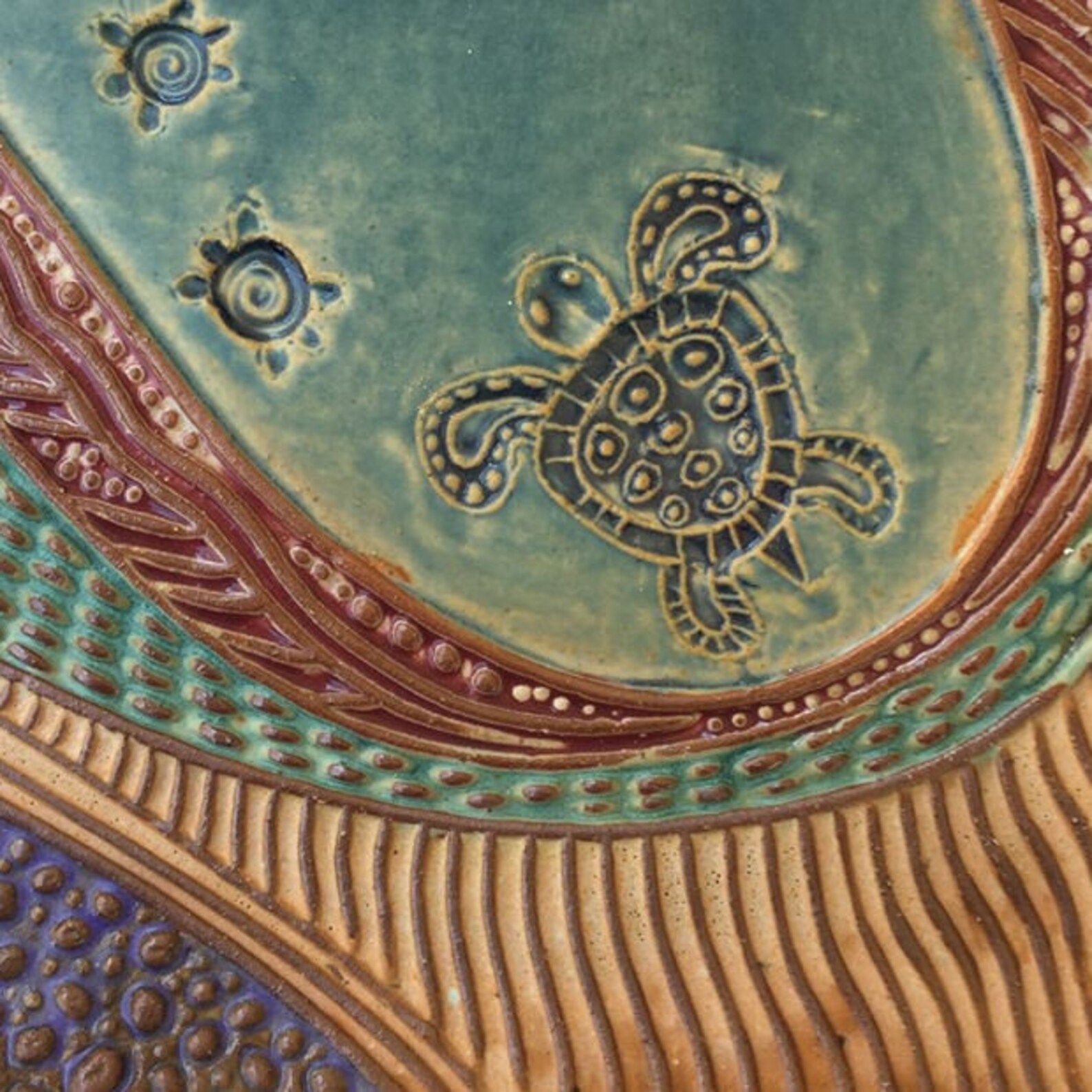 Sea Turtle Tray Pottery Microwave and Dishwasher Safe - Etsy