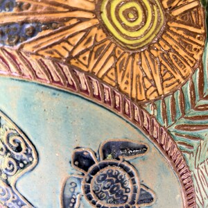 Sea Turtle Large Pottery Flower Vase Hand Made - Etsy