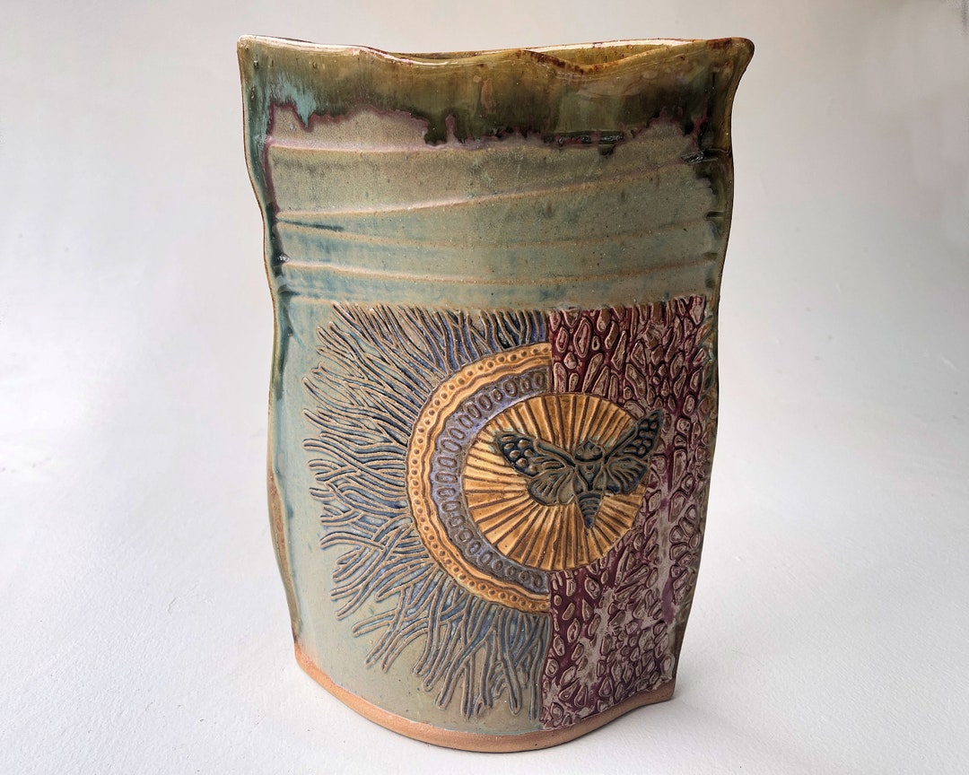 Cicada Pottery Vase Handmade Stoneware Tableware Microwave and ...
