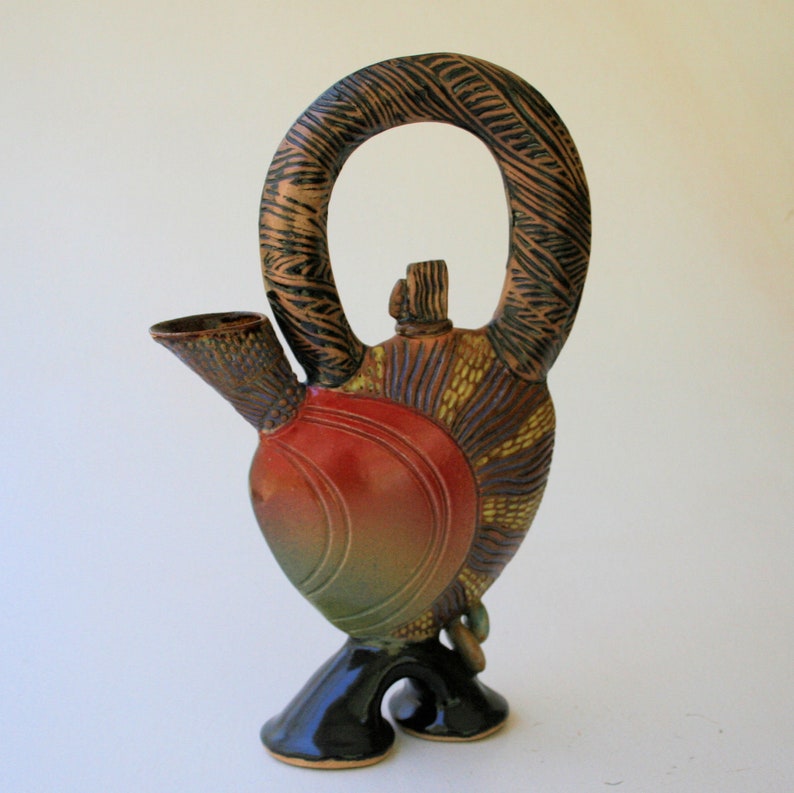 Twisted Tea Pot - Etsy