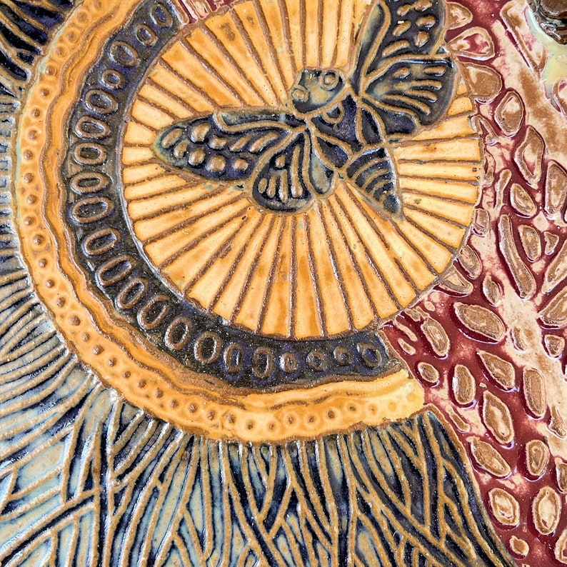 Cicada Pottery Platter Handmade Stoneware Tableware Microwave and ...