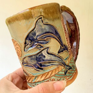 Dolphin Coffee Cup Handmade Functional Tableware Microwave and ...