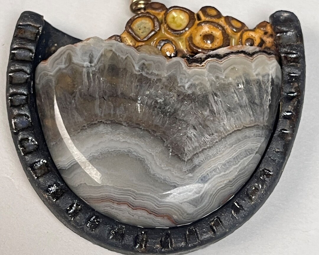Missouri Lace Agate Pendant - Etsy