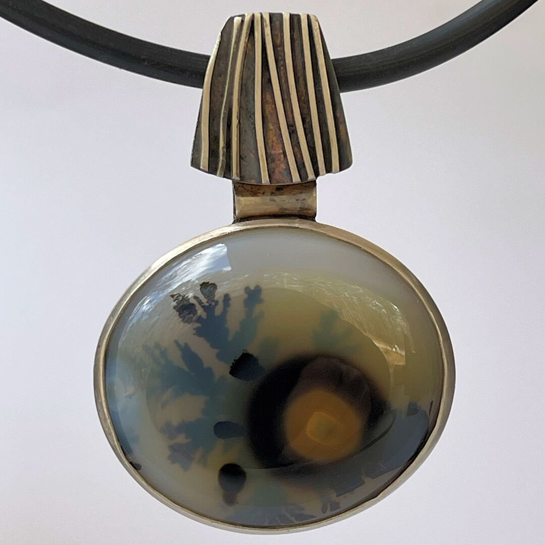 Mad River Agate and Sterling Silver Pendant - Etsy