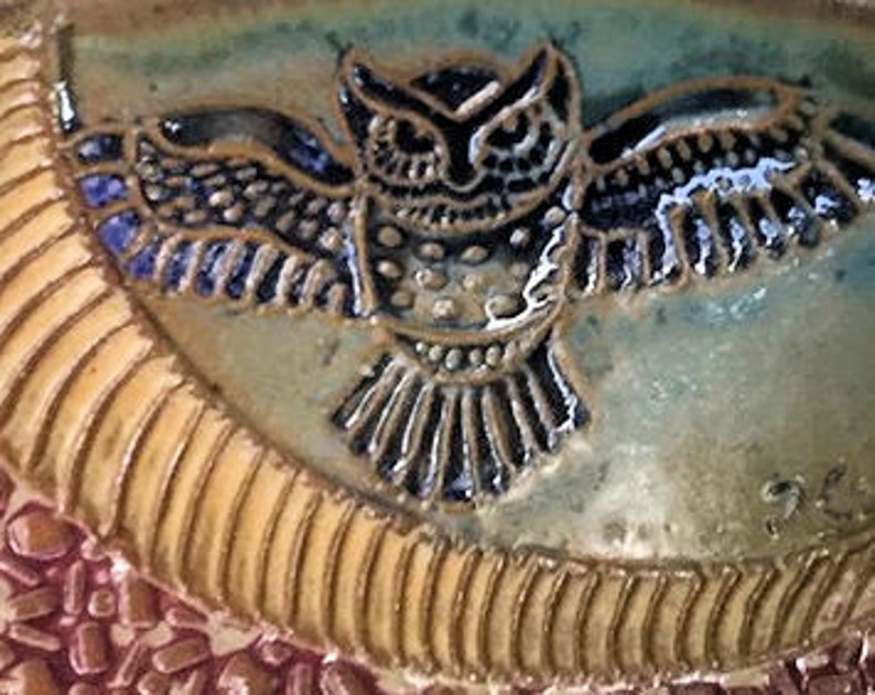 Owl Spoon Rest Soap Dish Hand Made Stoneware Pottery | Etsy