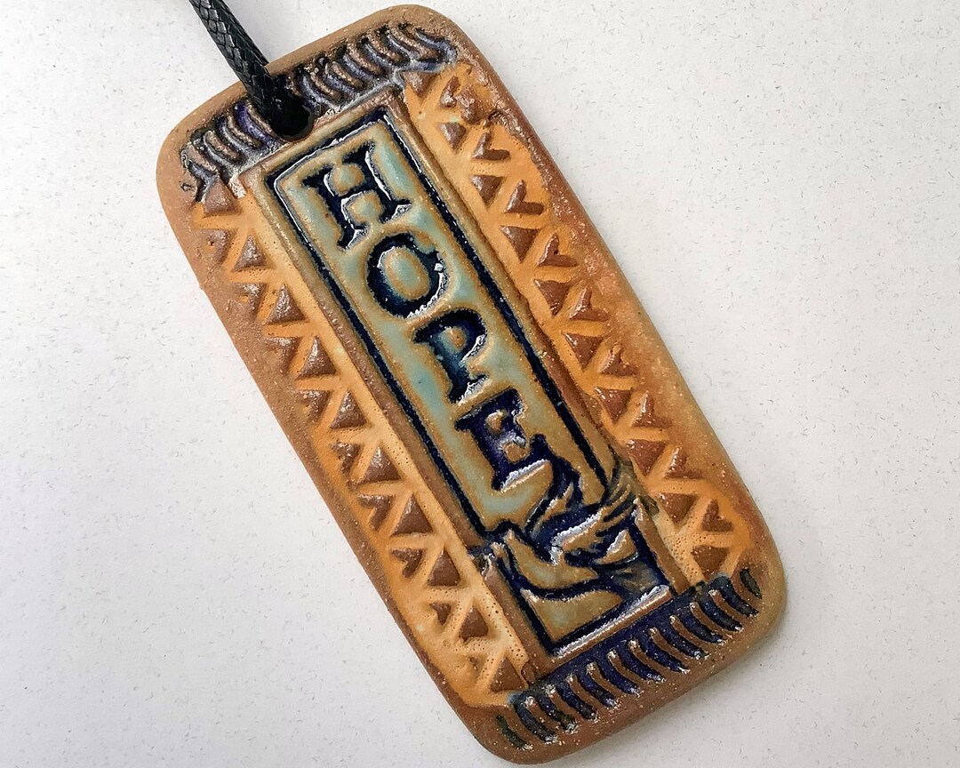 Hope Insparational Ornament Pottery Hand Made - Etsy