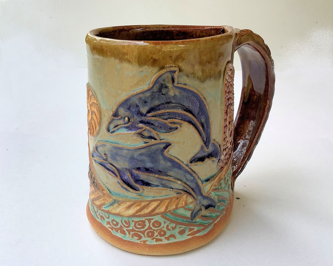 Dolphin Coffee Cup Handmade Functional Tableware Microwave and ...