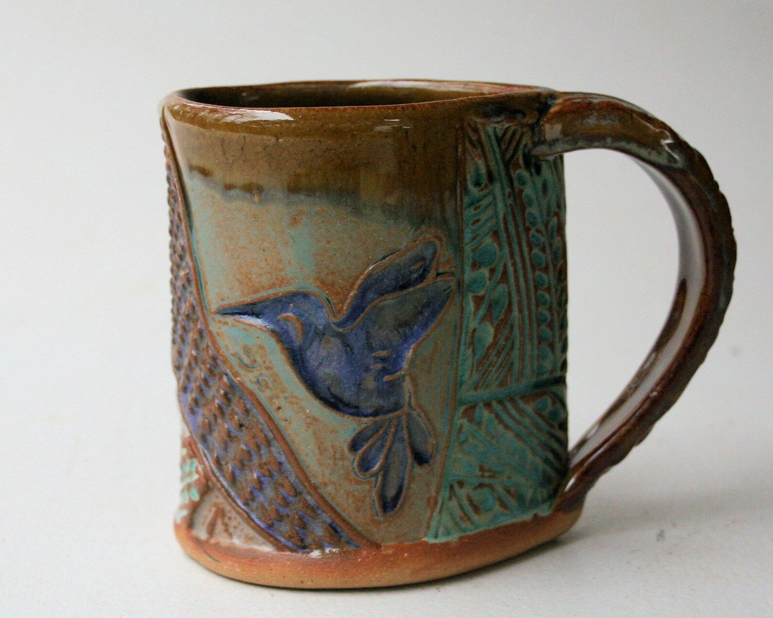 Hummingbird Pottery Mug Coffee Cup Handmade Functional - Etsy