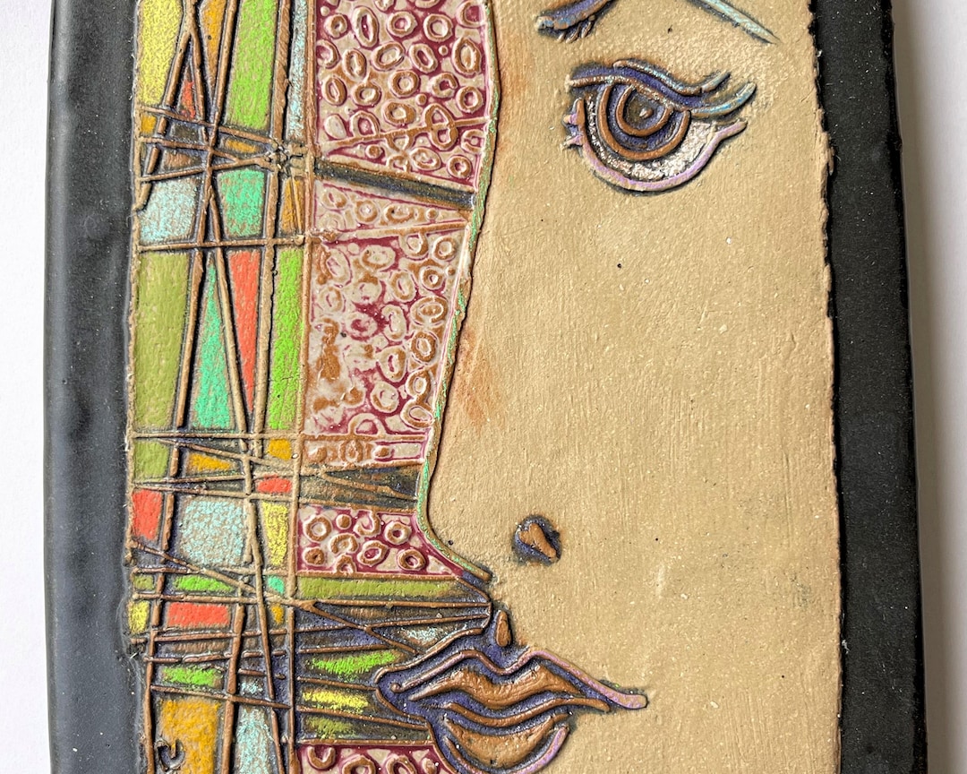 Handmade Ceramic Pottery Wall Art Abstract Portrait - Etsy