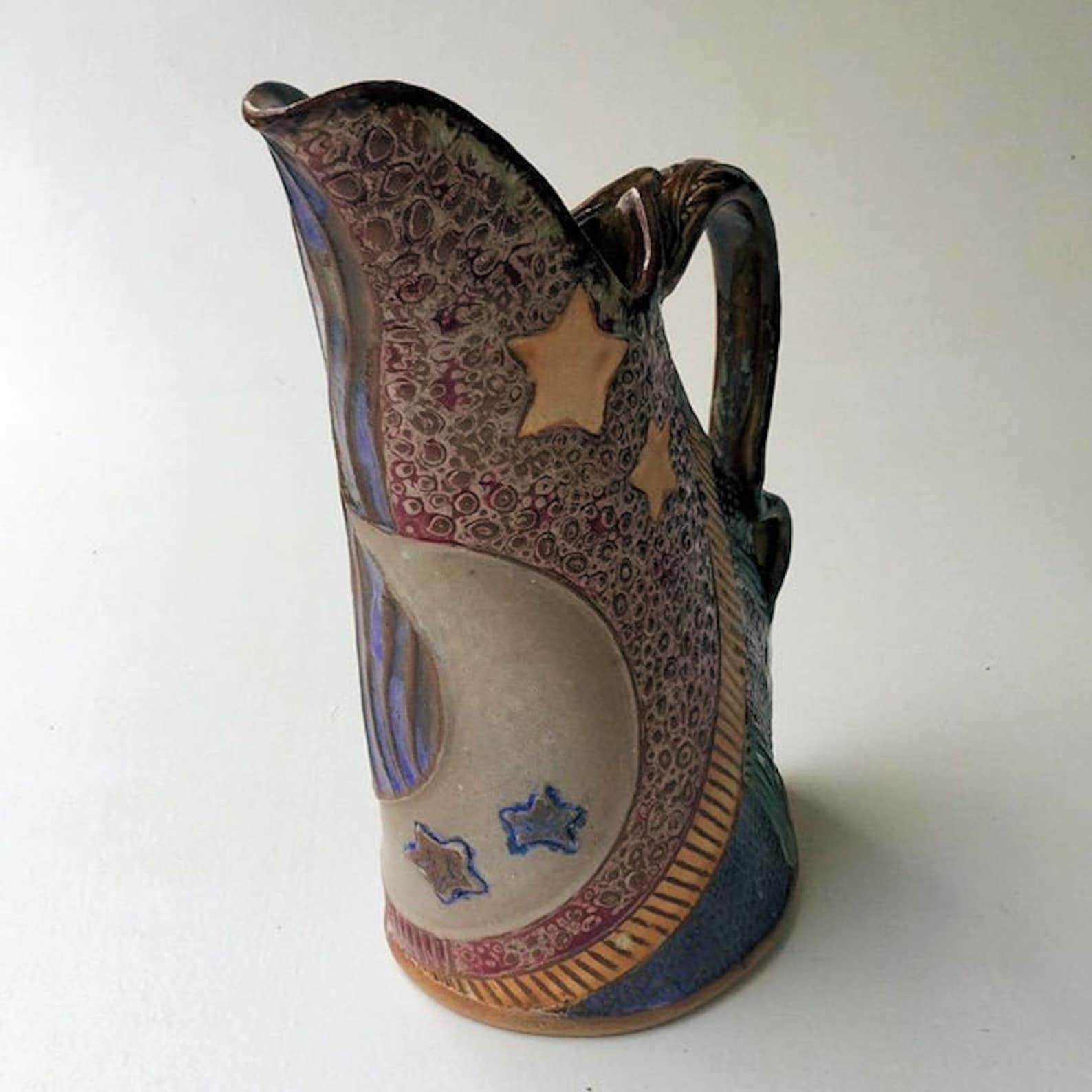 Sun & Moon Design with Five Tumblers Pottery Dishwasher | Etsy