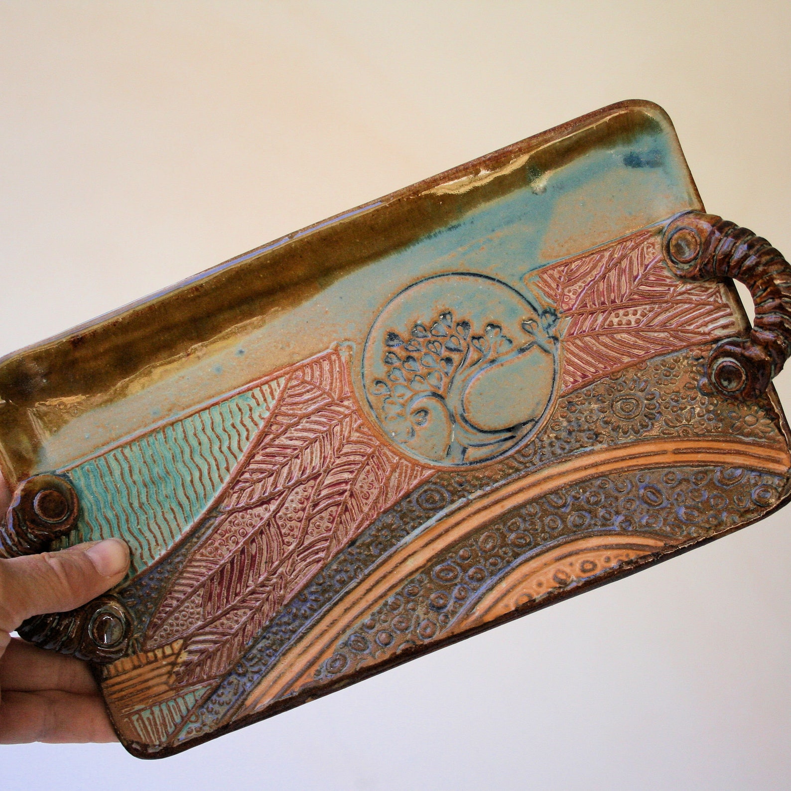 Tree of Life Platter Hand Made Stoneware Pottery - Etsy