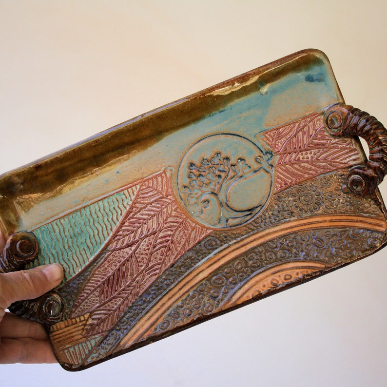 Tree of Life Platter Hand Made Stoneware Pottery - Etsy