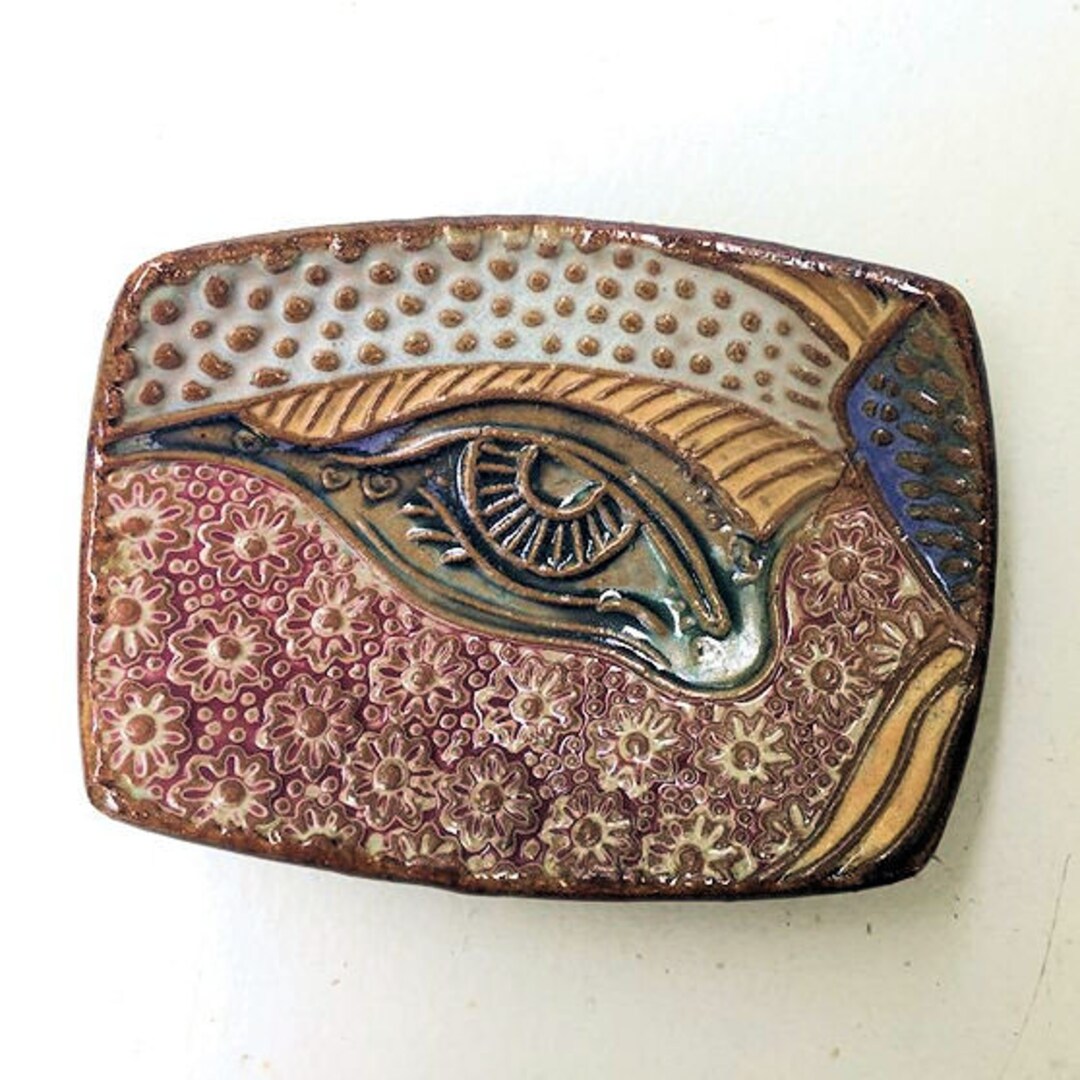 Abstract Eye Tray Pottery Microwave and Dishwasher Safe Soap - Etsy