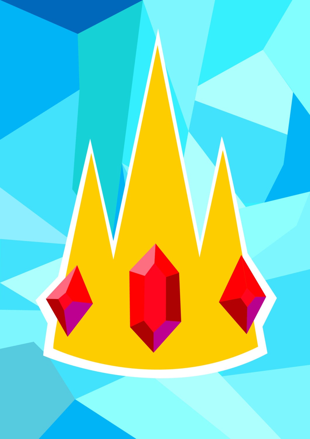 ADVENTURE TIME Ice King Crown Poster Wall Art Print | Etsy