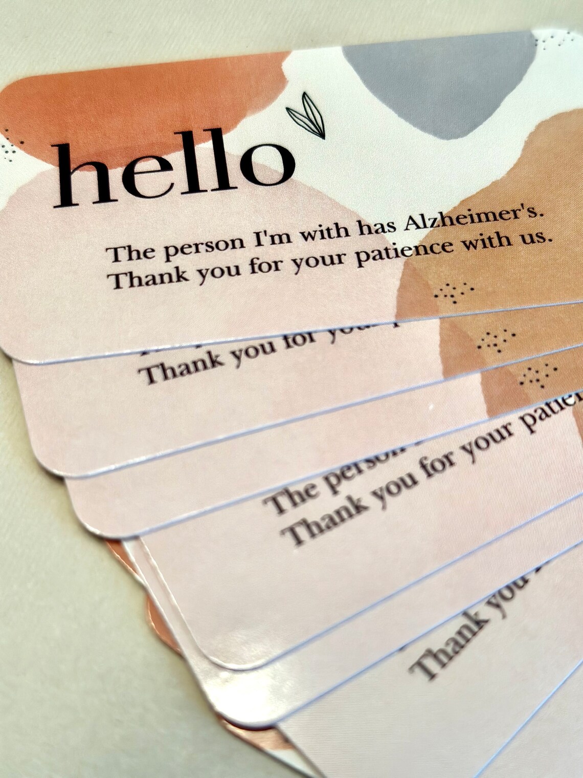 10 Alzheimer's Hello Cards Introduction Cards for People - Etsy