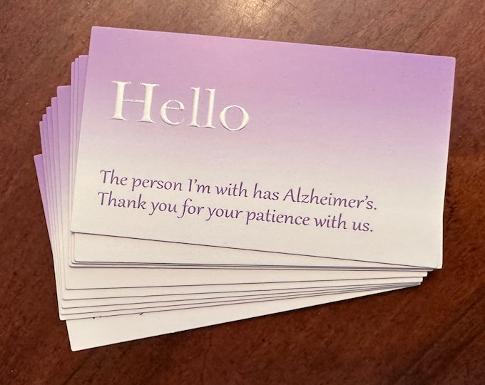 10 Alzheimer's Hello Cards - Introduction Cards for People With ...