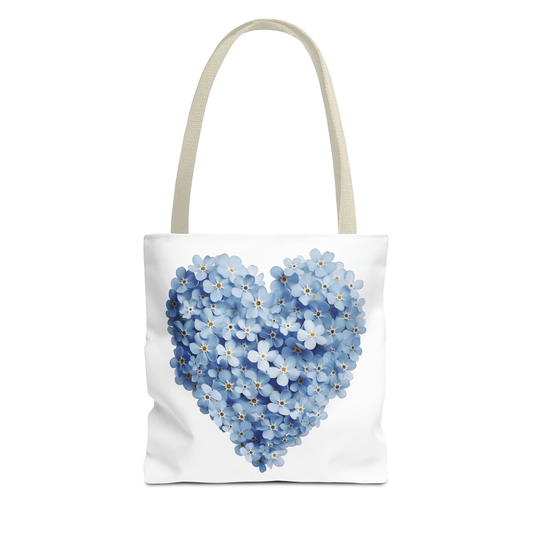 Heartfelt Memories Tote Bag forget Me Not Heart - Etsy