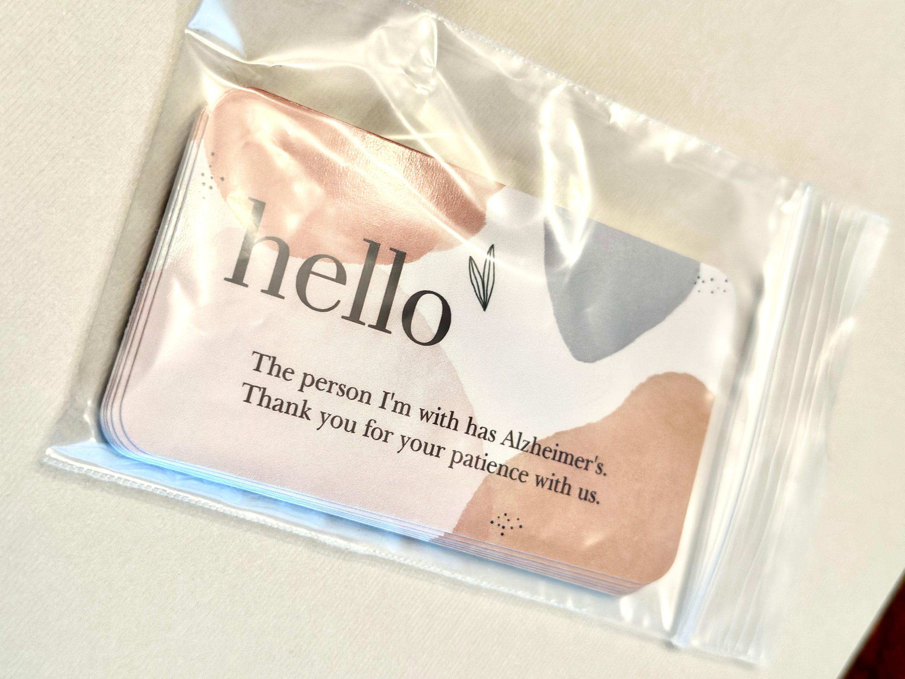 10 Alzheimer's Hello Cards Introduction Cards for People - Etsy