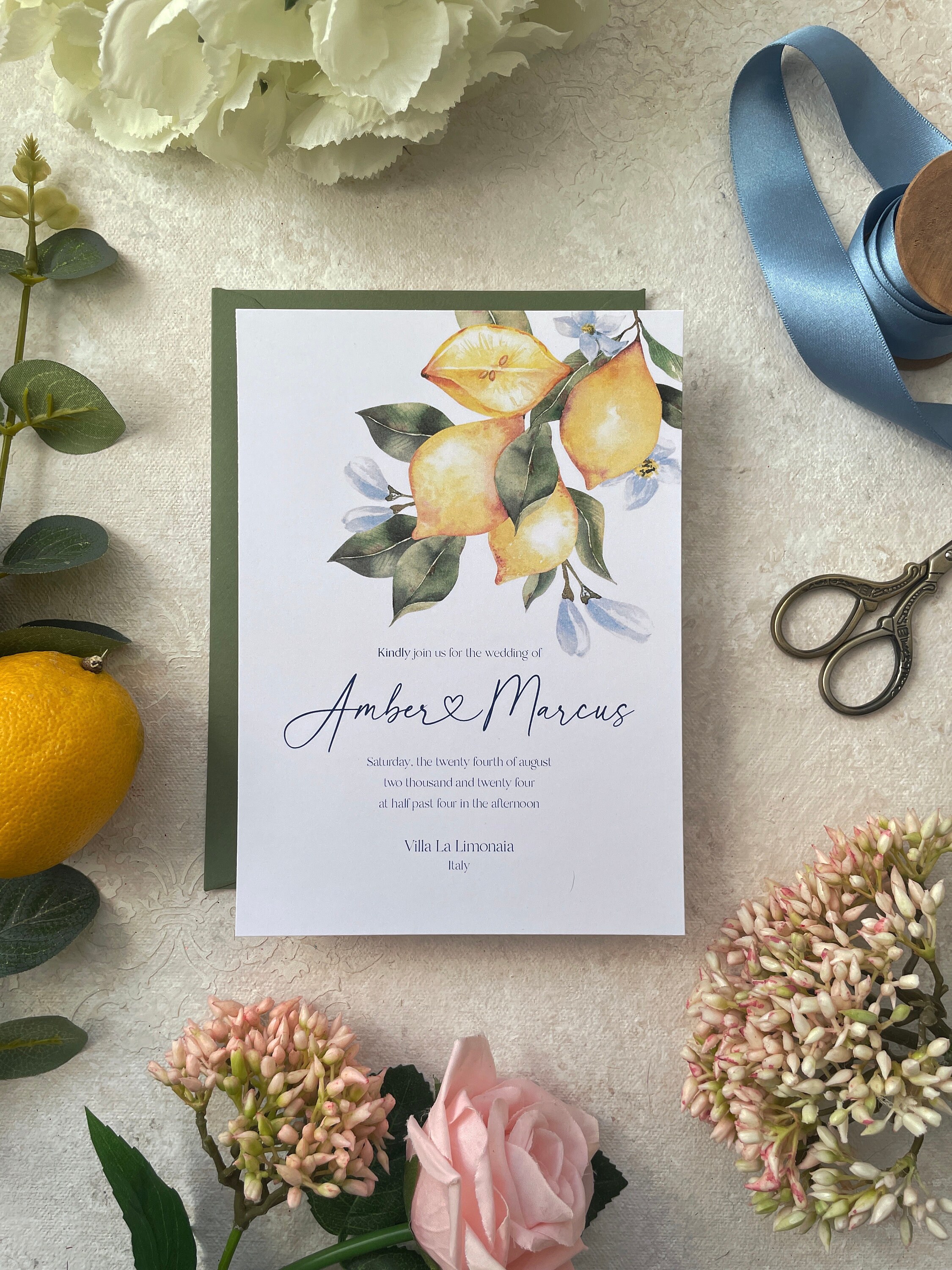 Wedding Invitations Destination. Sicilian/mediterranean Themed ...