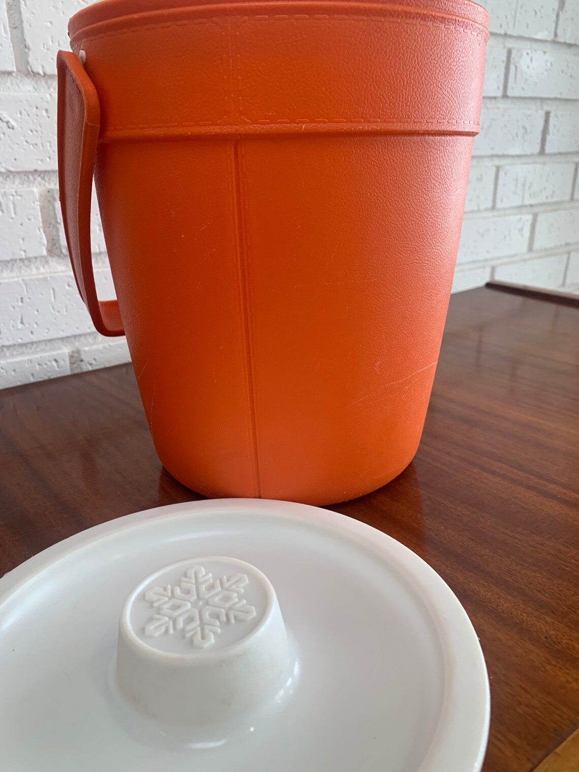 Vintage Rubbermaid Orange Ice Bucket - Etsy