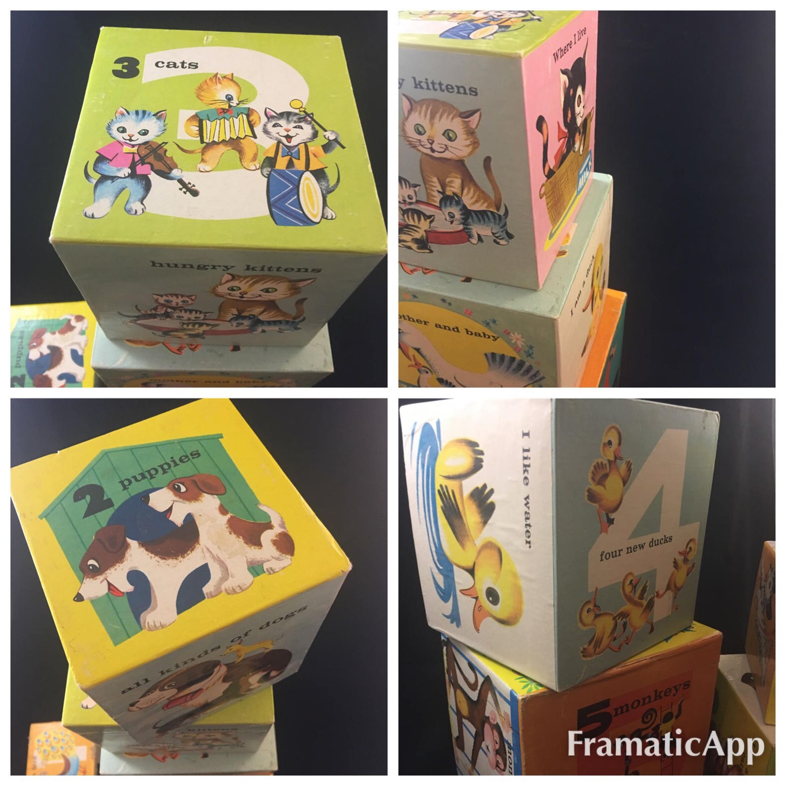 1957 Vintage Stacking / Nesting Boxes With Squeakers - Etsy