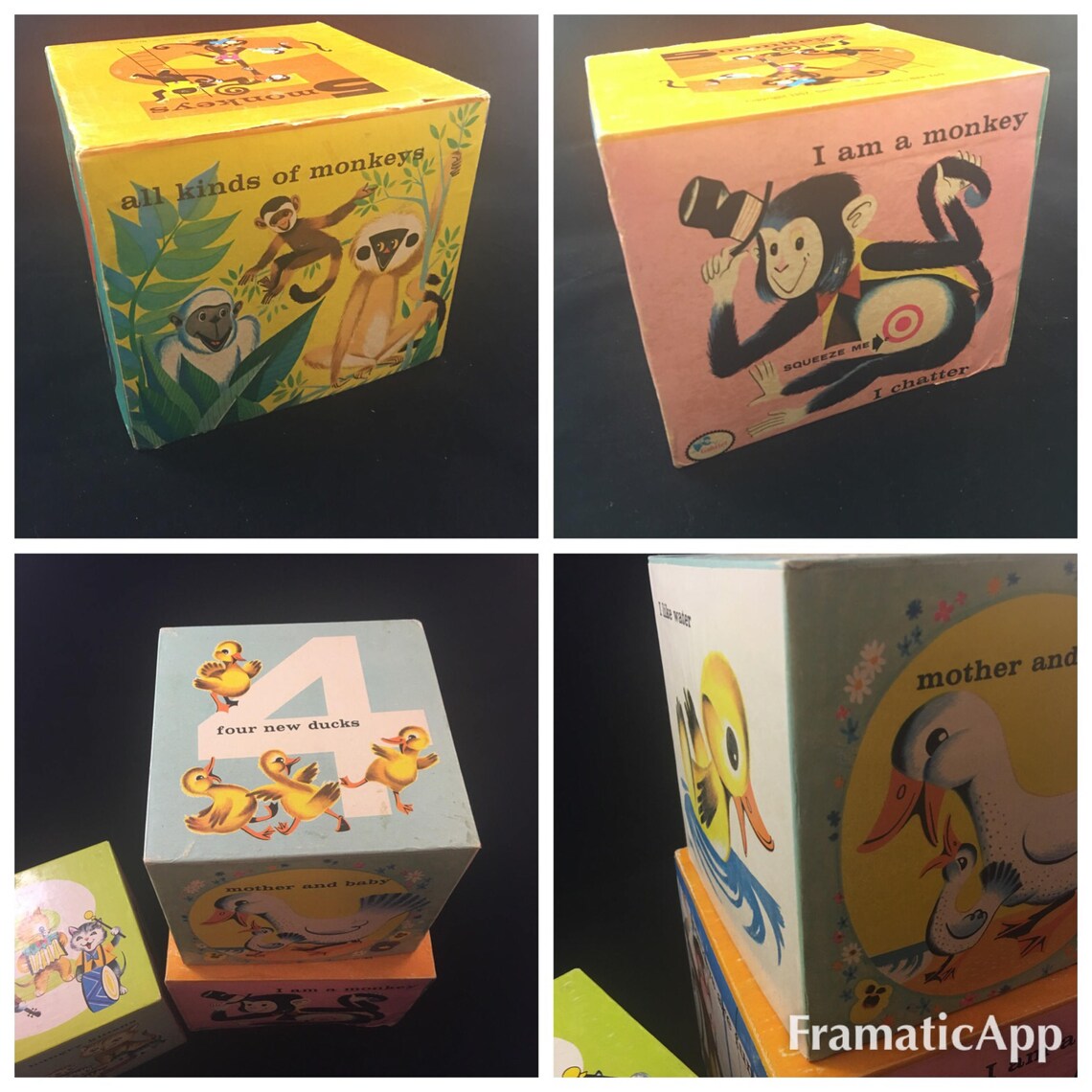 1957 Vintage Stacking / Nesting Boxes With Squeakers - Etsy
