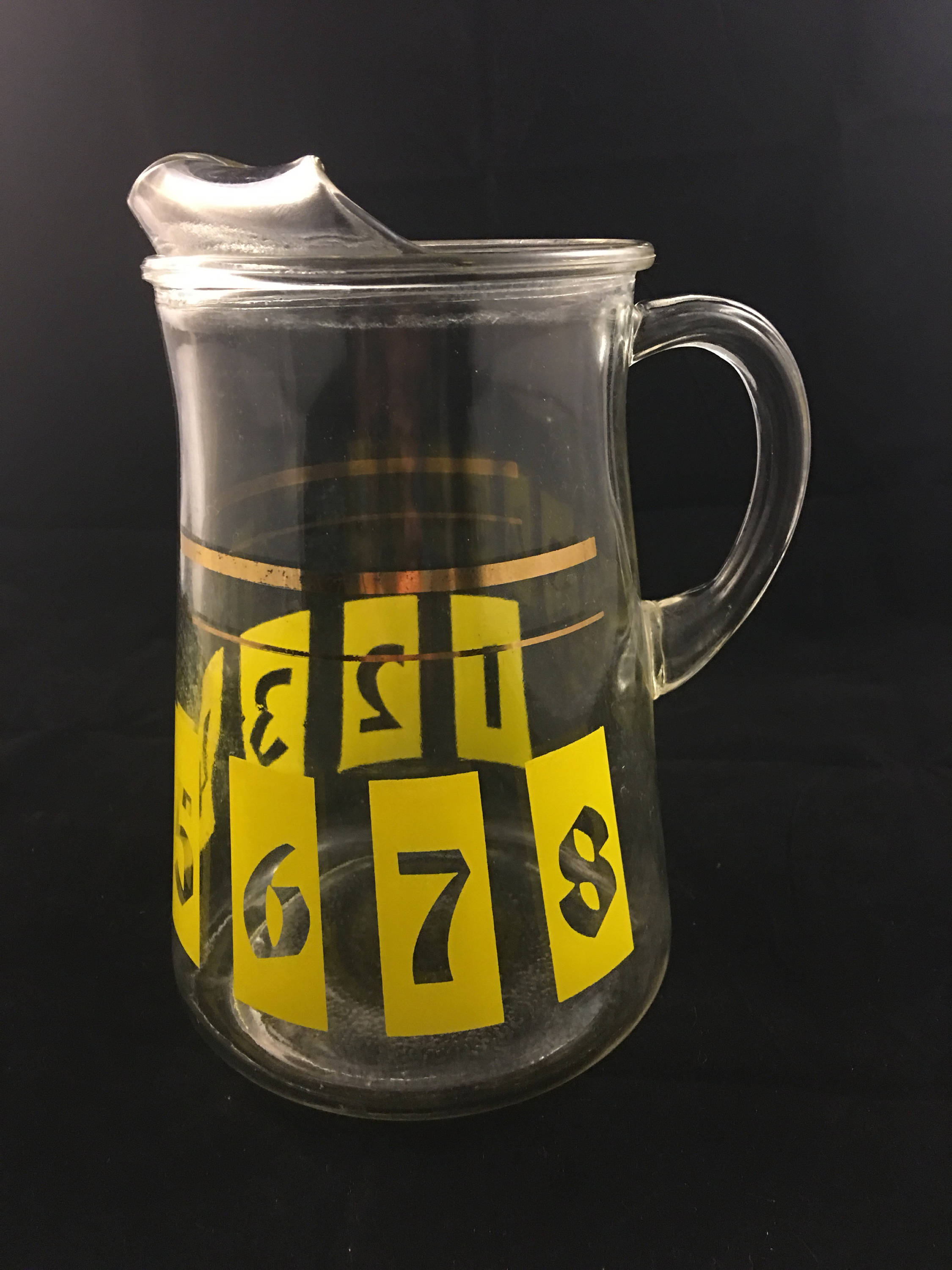 Vintage Drink Pitcher With Numbers - Etsy