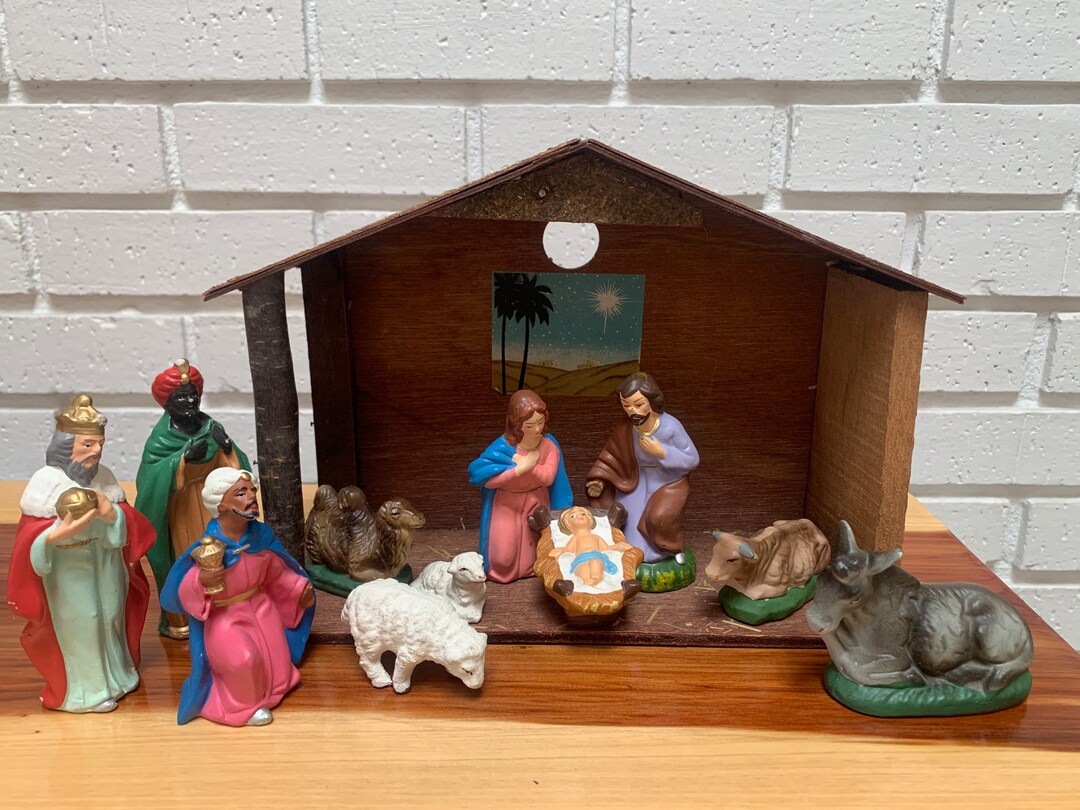 Nativity Manger Scene Made in Japan - Etsy