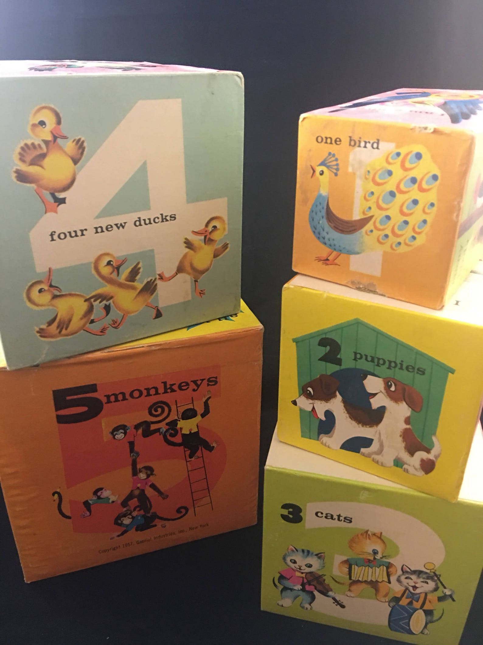 1957 Vintage Stacking / Nesting Boxes With Squeakers - Etsy