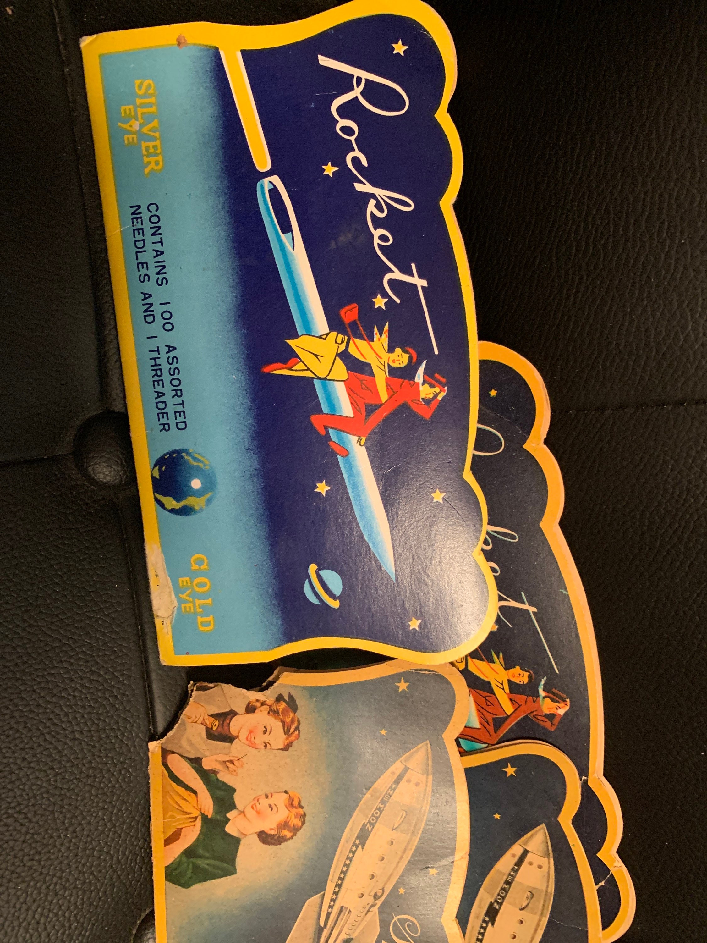 1950s Rocket-space Themed Packs of Sewing Needles - Rare, Hard to Find ...