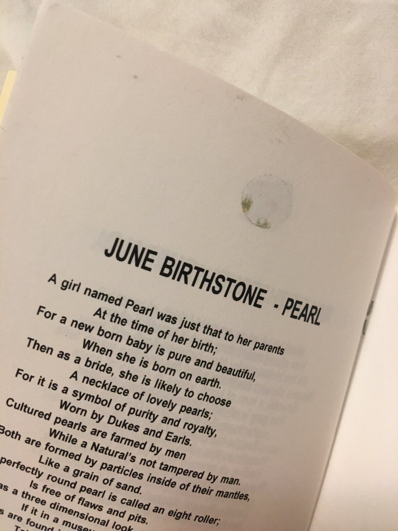 Signed Baker's Dozen of Birthstone Poems - Etsy