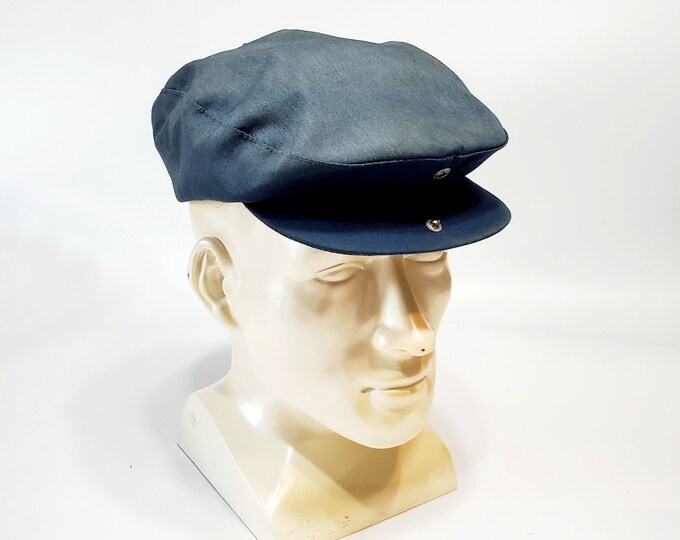 Vintage Newsboy Cap for Men, Union Label, Gray Newsboy Hat, Gifts for ...