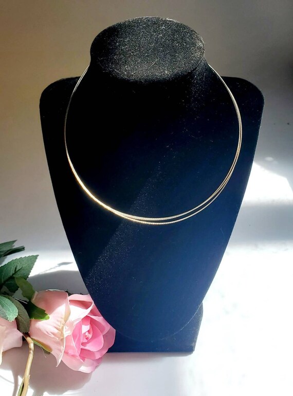 Neck Wire with Removable Pendant, Vintage 1980s Jewel… - Gem