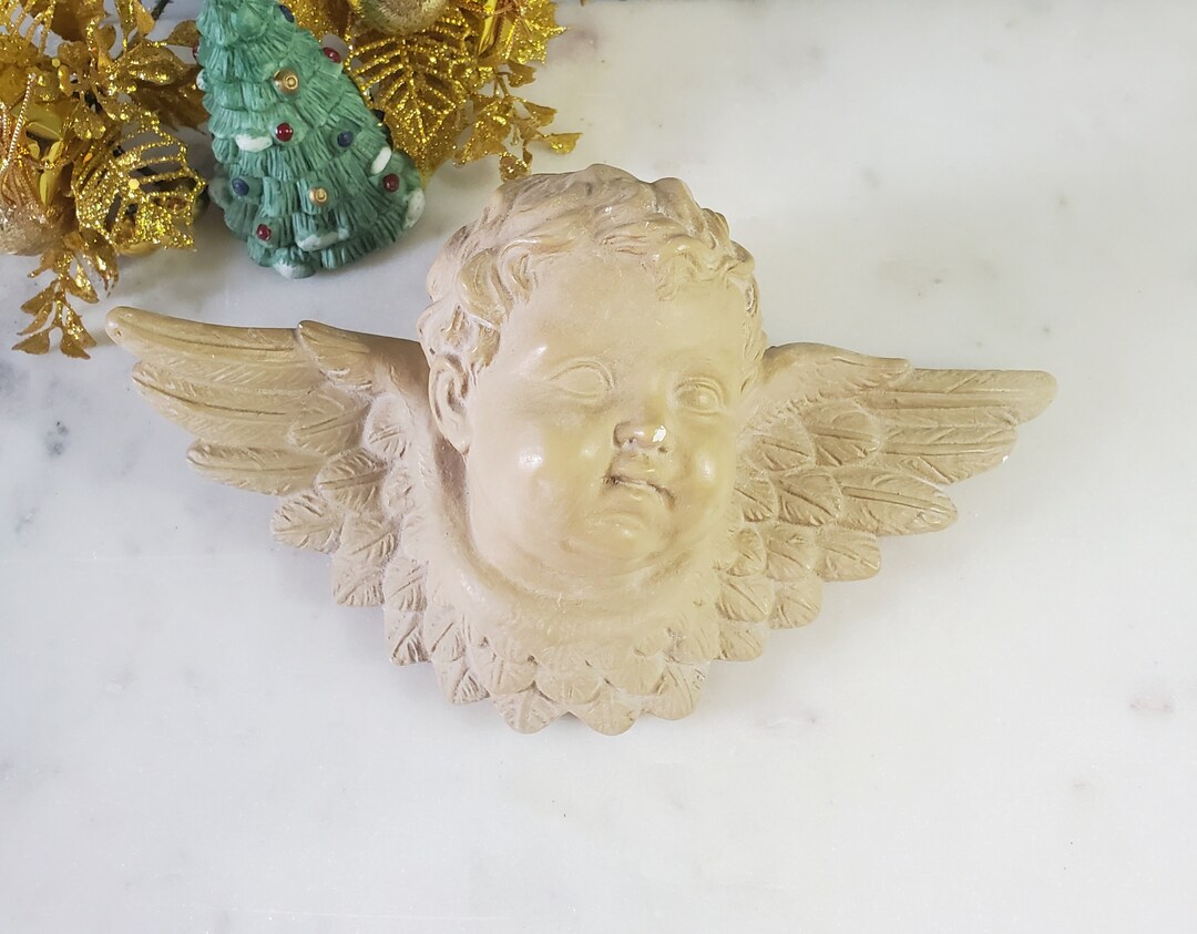 Vintage Cherub Wall Hanging, Christmas Decor, Holiday Decorations ...