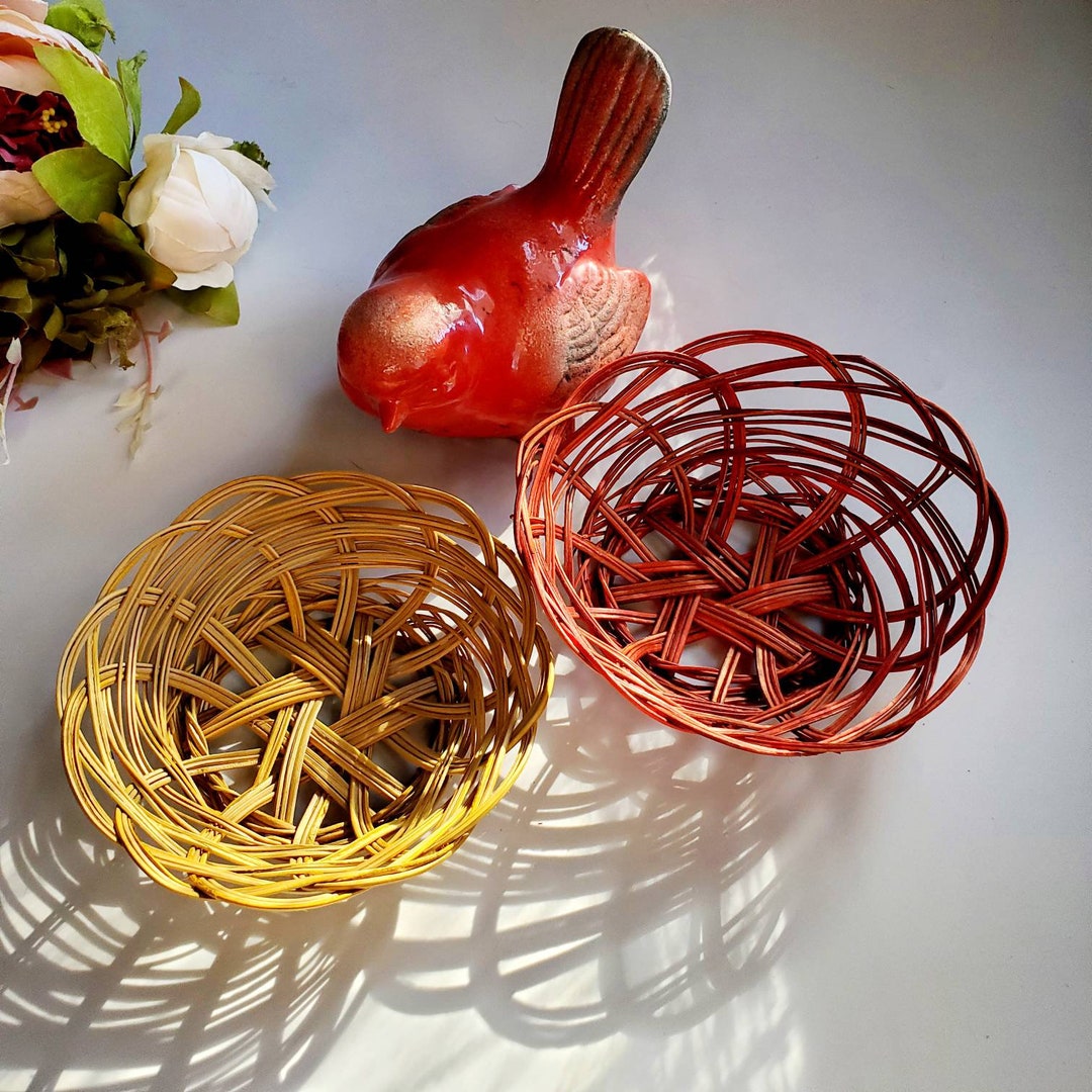 Set of 2 Wicker Baskets, Catch All Baskets, Entryway Decor, Bathroom ...