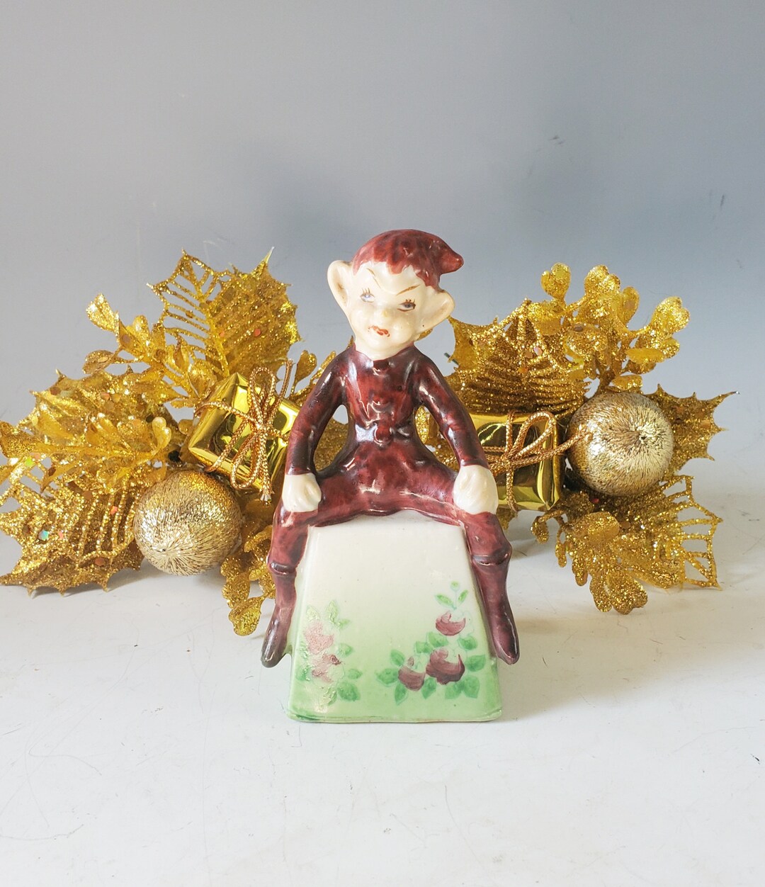 Vintage Elf Bell, Made in Japan, Holiday Decor, Holiday Bell, Christmas ...