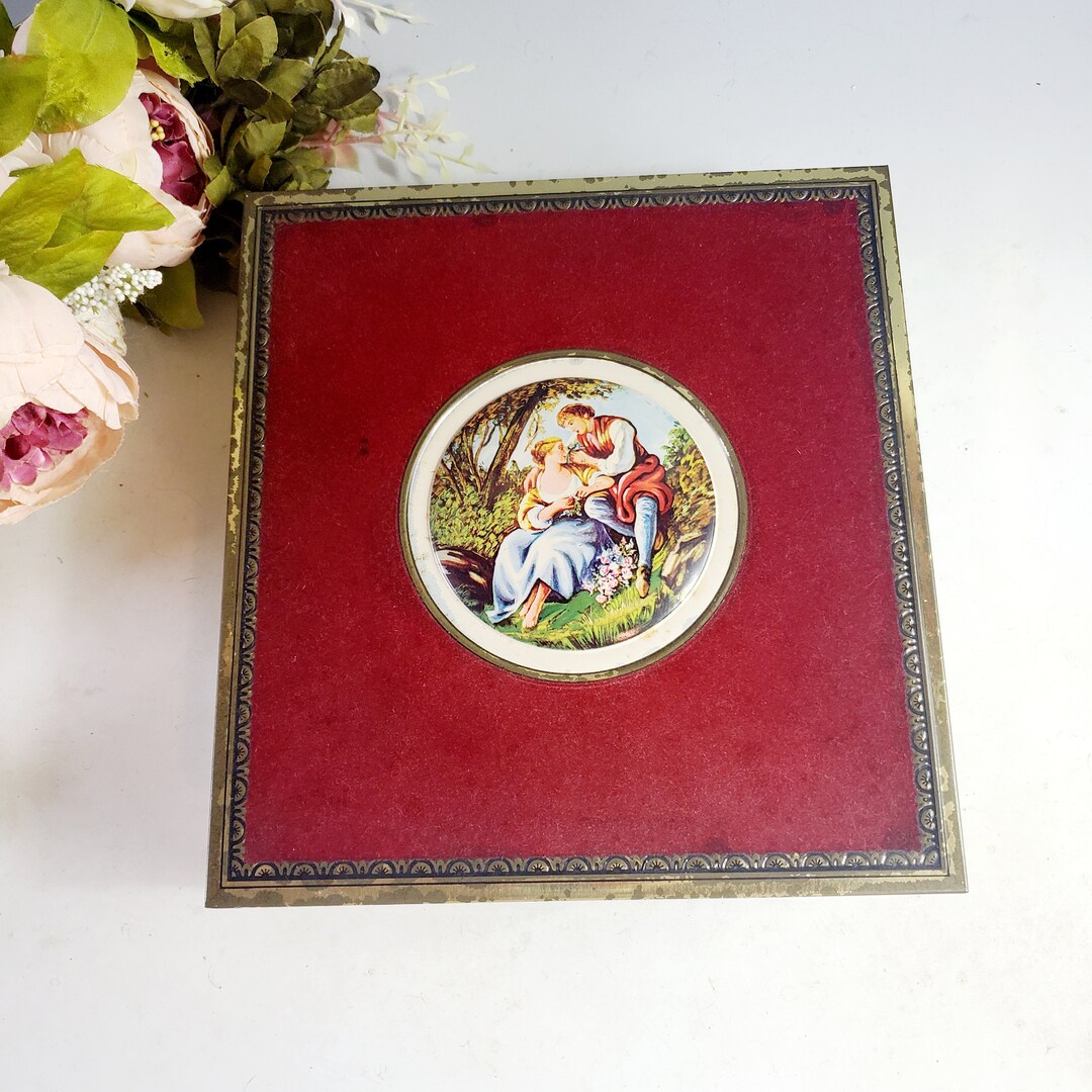 W. German Tin With Courting Couple Scene, Square 10" - Etsy
